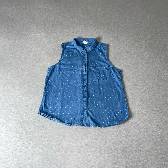 Levi's | Tops | Levis Womens Denim Stars Sleeveless Tank Top | Poshmark